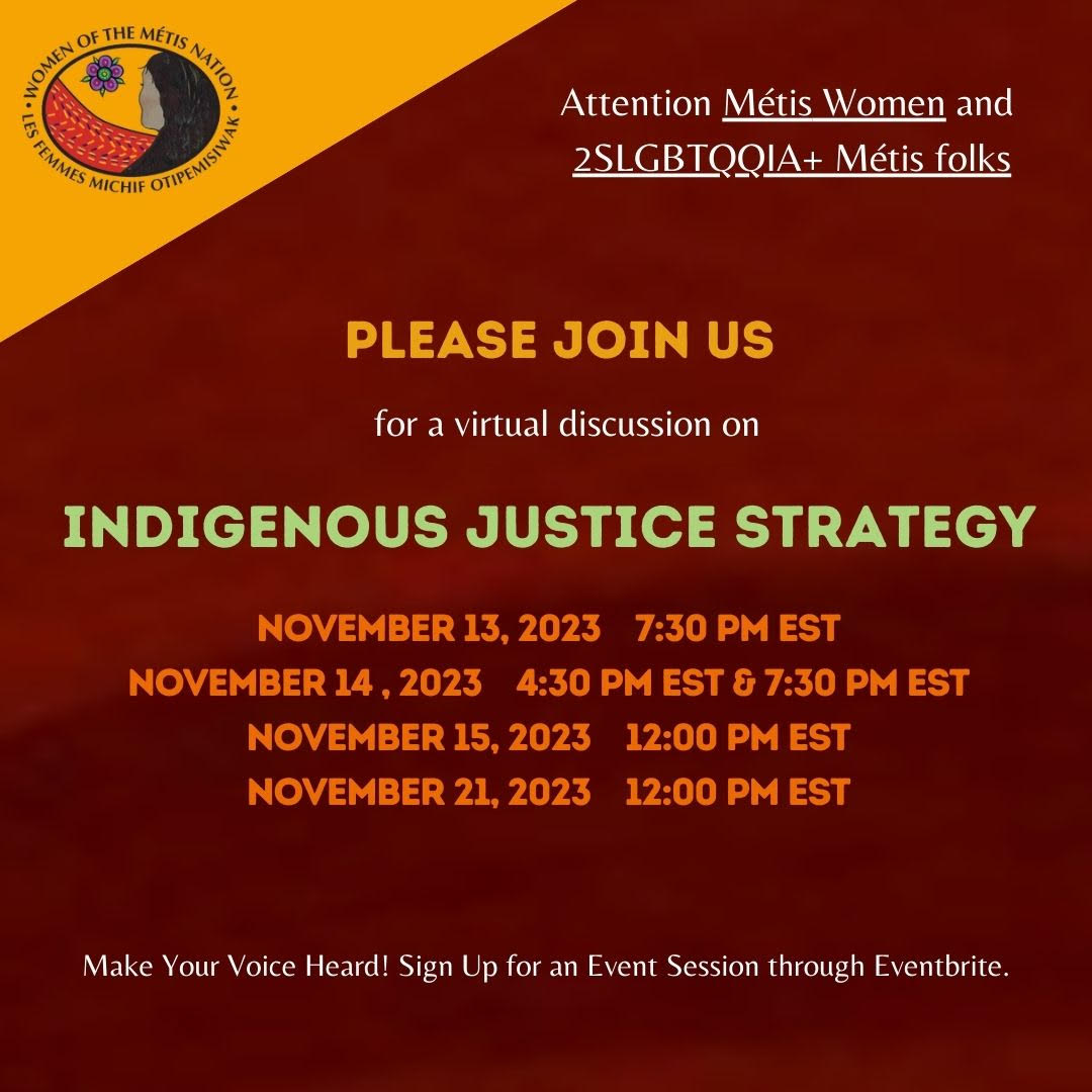 LFMO Indigenous Justice Strategy (IJS) Engagement Sessions | Les Femmes ...